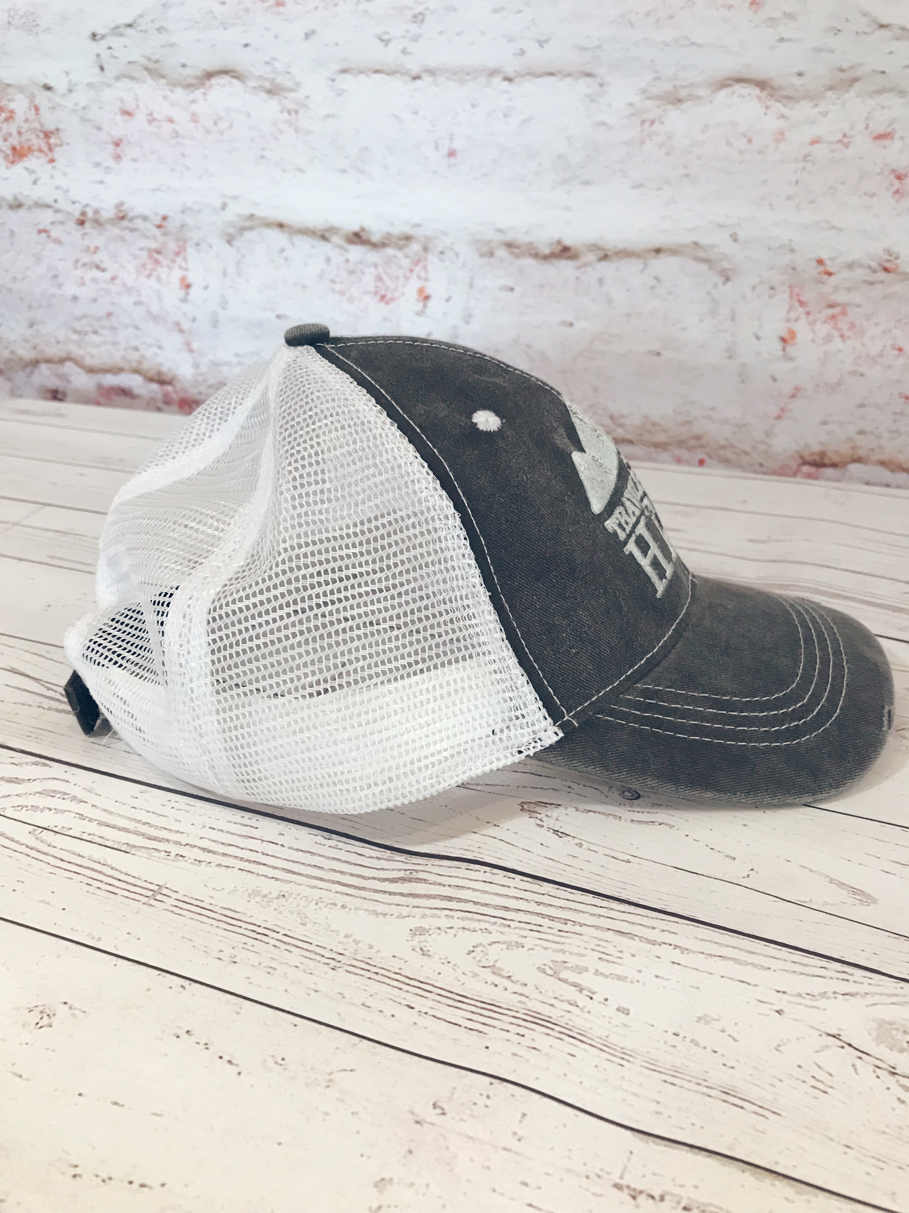 Block Print Trucker Hat - Travelers Rest Here Hats - TR Makers Co.