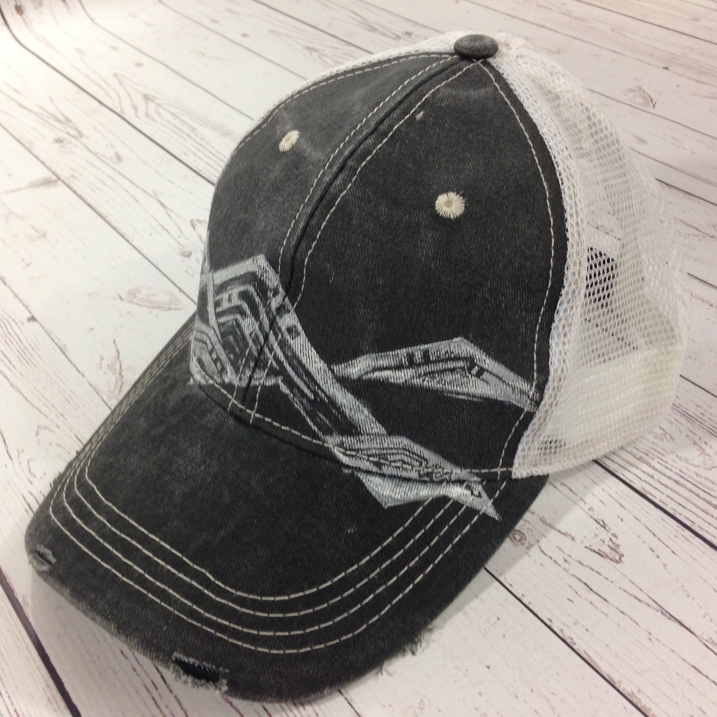 Block Print Trucker Hat - Mountains - TR Makers Co.
